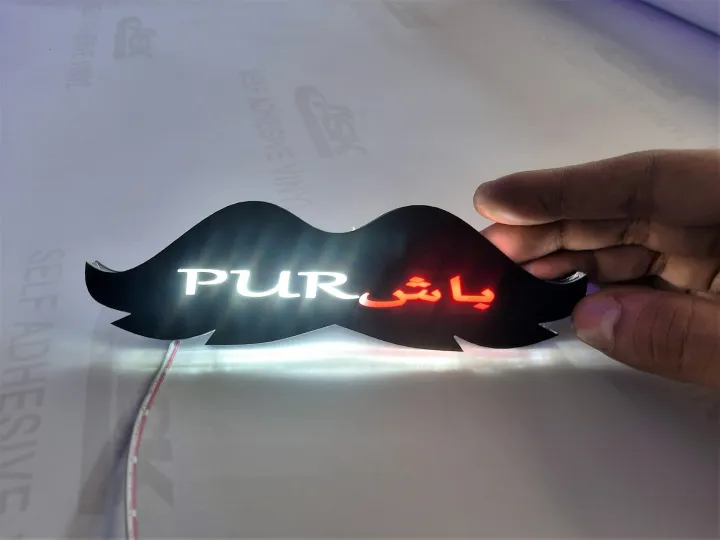 PurBash Led Mustache Style Custom Made Monogram LED for 70cc and 125cc ...
