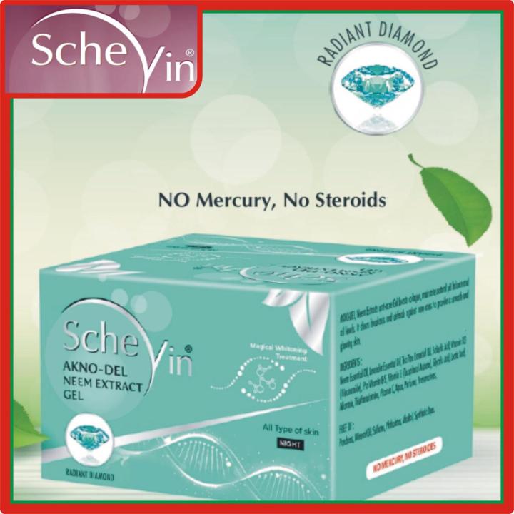 SCHEVIN AKNO-DEL NEEM EXTRACT SKIN LIGHTENINGS RADIANT DIAMOND GEL FOR ...