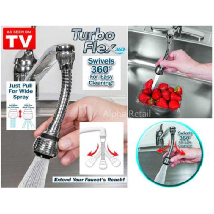 TURBO FLEX 360 FLEXIBLE FAUCET SPRAYER TAP MOVER INSTANT HANDS | Daraz.pk