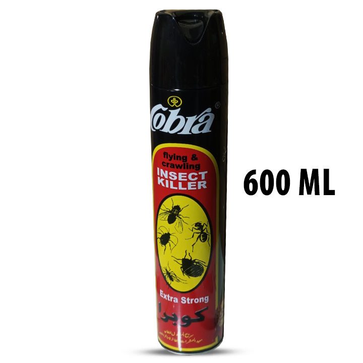 Cobra Insect Killer Spray For Flying And Crawling Extra Strong 600ml ...
