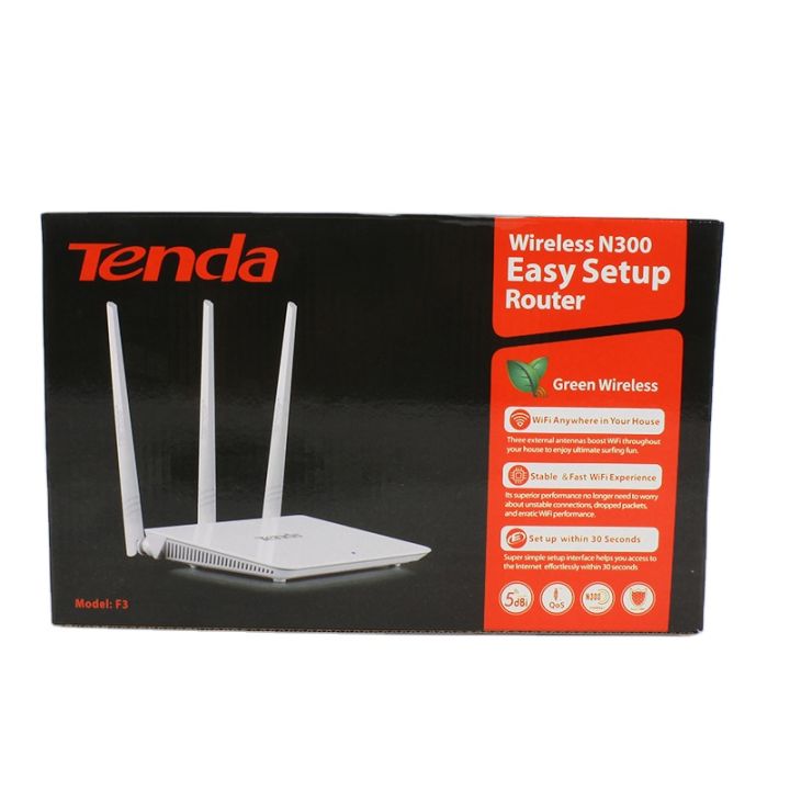 Tenda F3 WiFi Router Ver 6.0 – 300Mbps Wireless Router with 3 Antennas ...