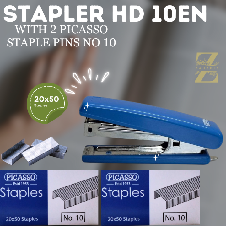 Stapler No 10HDEN - Picasso Staples Pins No 10 - Stapler With Two Pack ...