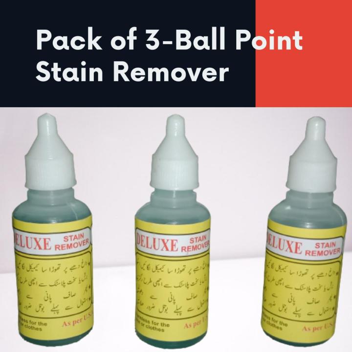 Pack of 3-Ballpoint Stain Remover | Removes Ballpoint Ink from Clothes ...