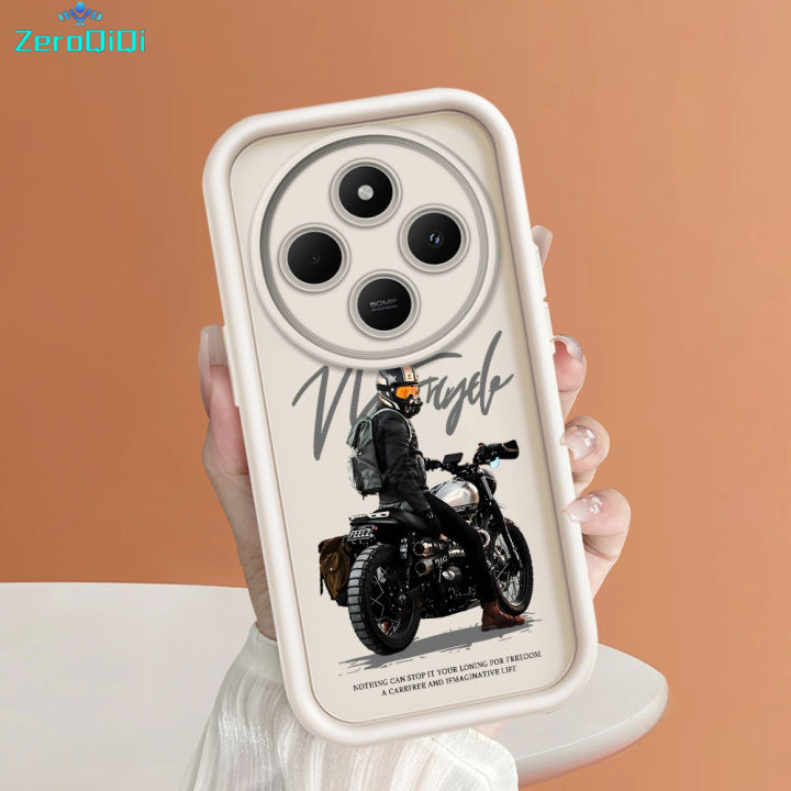 ZeroQiQi for Redmi 14C / Xiaomi Poco C75 Back Cover Motorcycle rider ...