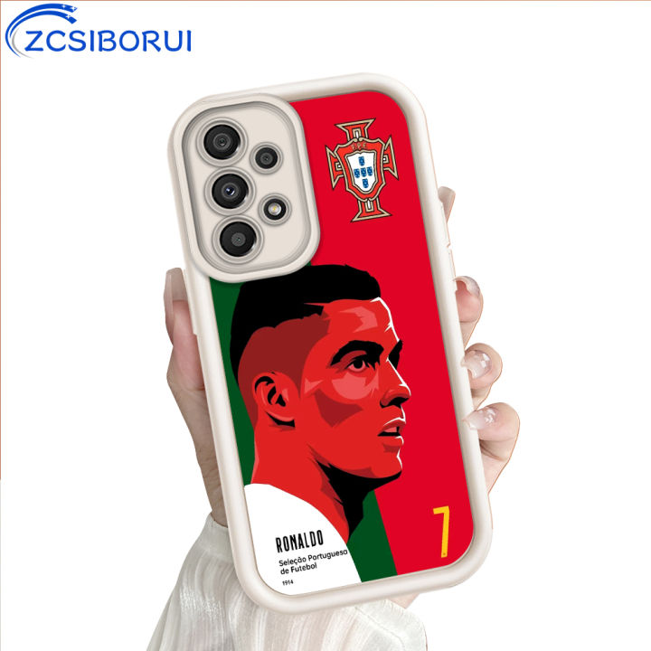 ZCSIBORUI for Samsung A73 5G Back Cover Football Athletes Cristiano ...