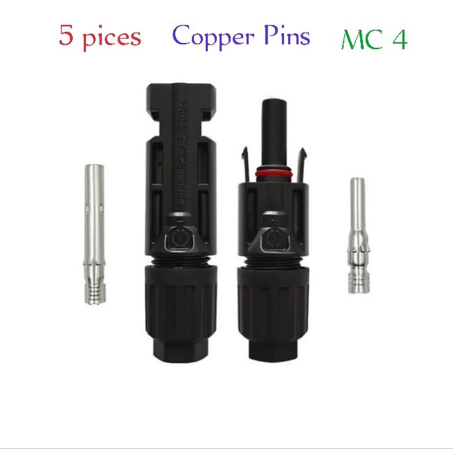 5 pices Copper pin Solar Connectors, MC-4 mc4 mc 4 Male/Female IP67 ...