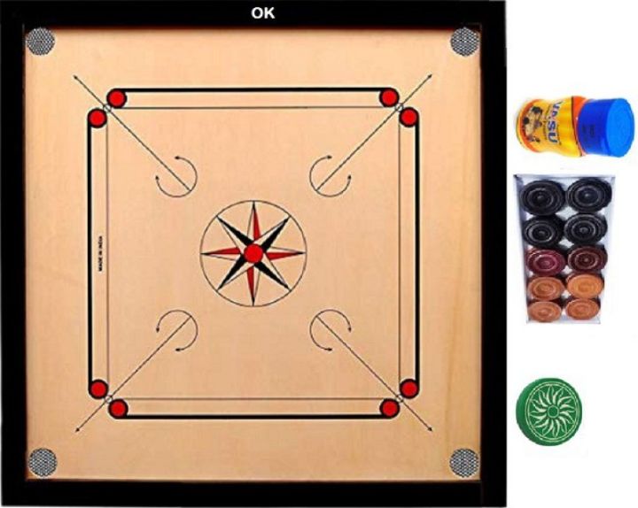 Carrom Board Game Coins Striker Rosewood Board Carrom Board Set Size 36 ...