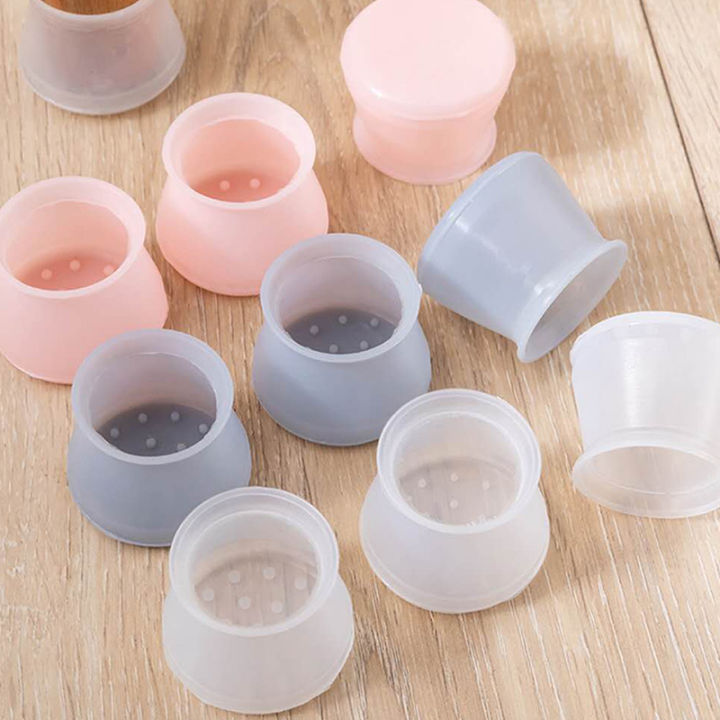 4 PCS Silicon Chair Leg Caps Furniture Leg Protection Cover Socks Table ...