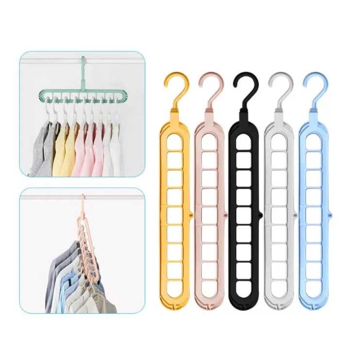 Smart Space Saving Plastic Clothes Hanger | Multi-Layer Wardrobe ...