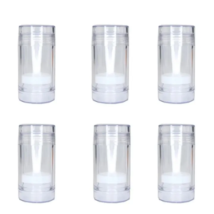 6pcs 30ml Clear Empty Plastic Round Deodorant Containers,Round Shape ...