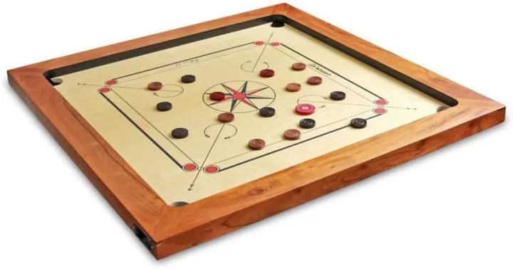 24 inch Carrom Board Game Original Lasani Wood Free Coin & Striker ...