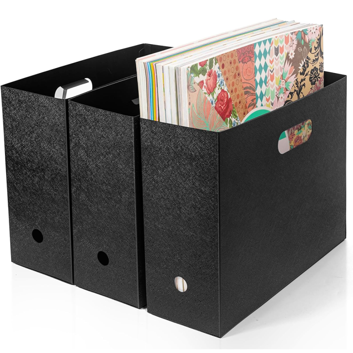 12x12 size Scrapbook paper storage Convenient Plastic Foldable Foldable ...