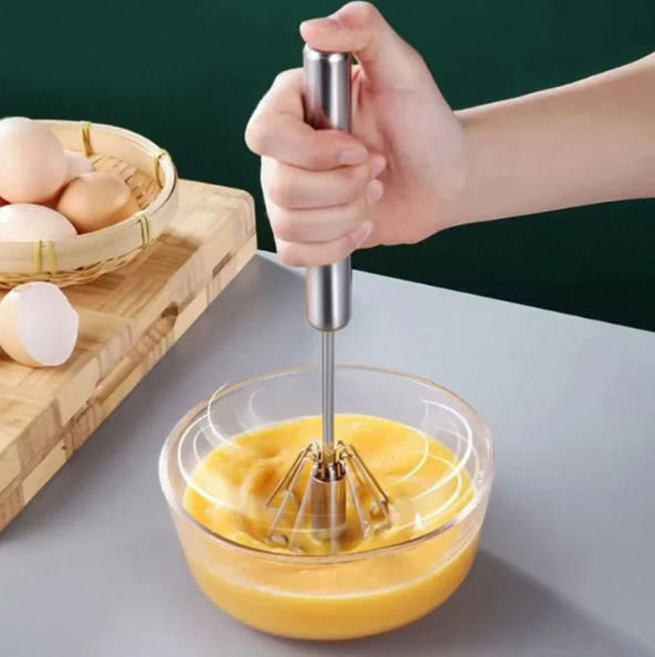 Large Stainless Steel Semi-Automatic Egg Beater - Versatile Kitchen ...