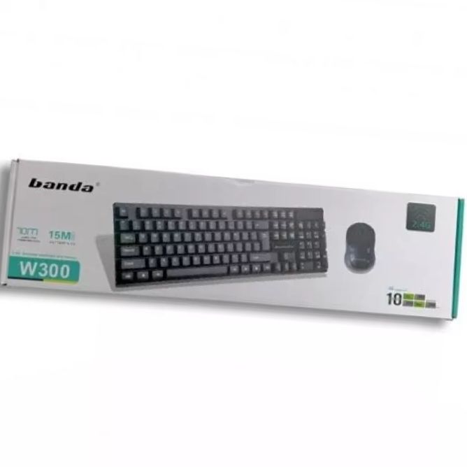 Banda W300 Wireless Mouse and Wireless Keyboard | Daraz.pk
