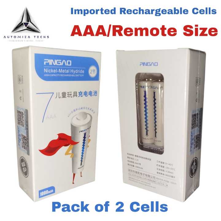 PINGAO Rechargeable Battery Cells AAA Ni-MH Remote size cell 1000mAh ...