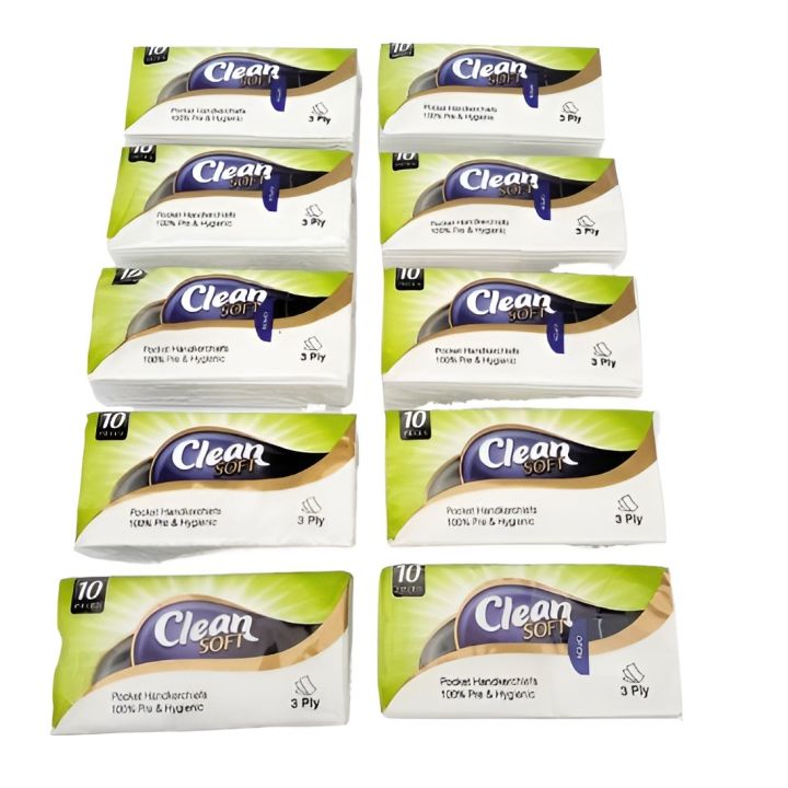 Clean & Soft 3 Ply Napkin Tissues , Pocket Handkerchief 100% Hygienic ...