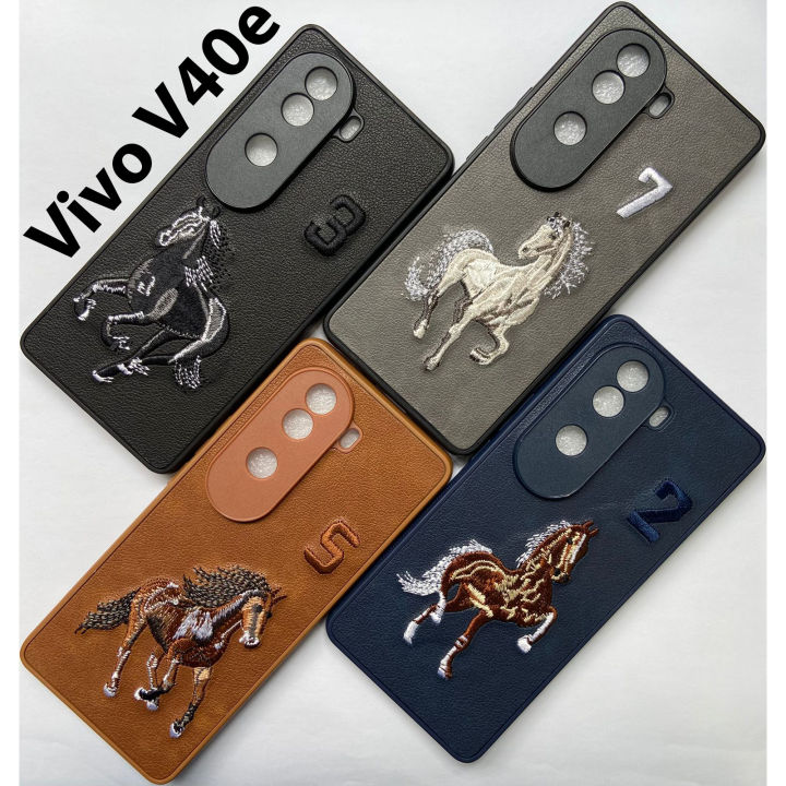 Vivo V40e – Polo Embroidered Faux Leather Rexine Back Cover | Stylish ...
