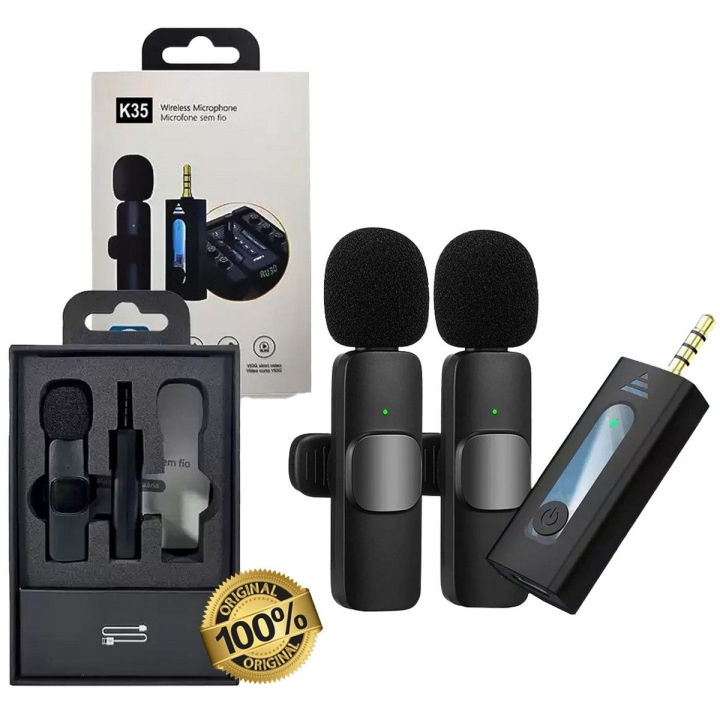 K35Original Single and Dual Wireless Microphone 3.5mm Wireless ...