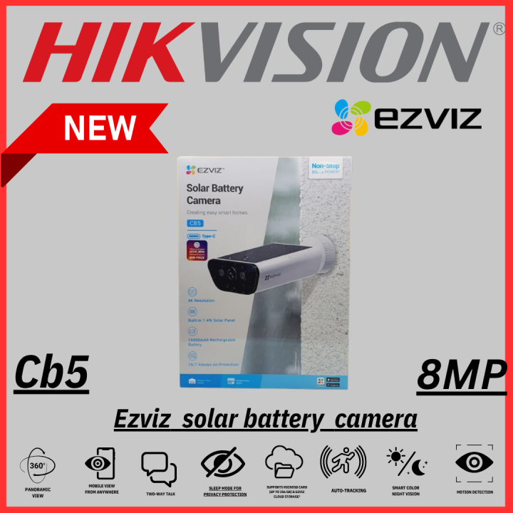 EZVIZ CB5 4K smart home solar battery camera with colour night vision ...