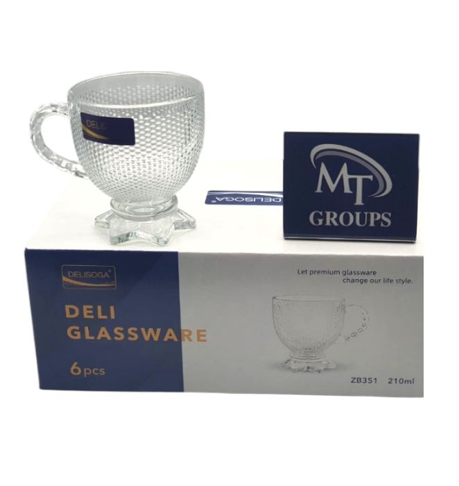 Fancy Imported Glassware Tea Or Coffee Cups 200 ML Set Of 6 Pieces ...