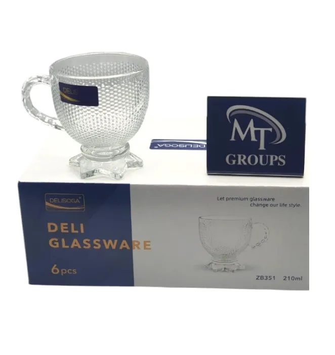 Fancy Imported Glassware Tea Or Coffee Cups 200 ML Set Of 6 Pieces ...