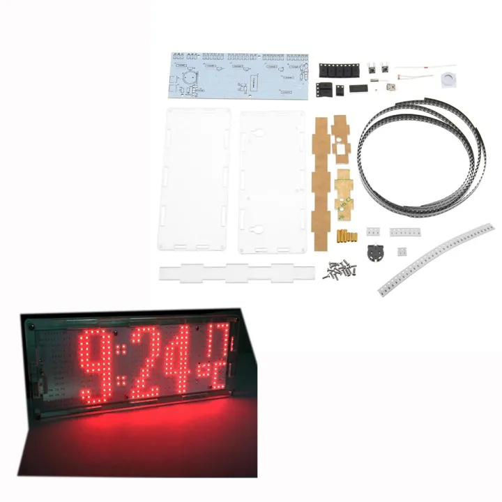 LED dot matrix Computers clock chip 51 microcontroller with temperature ...