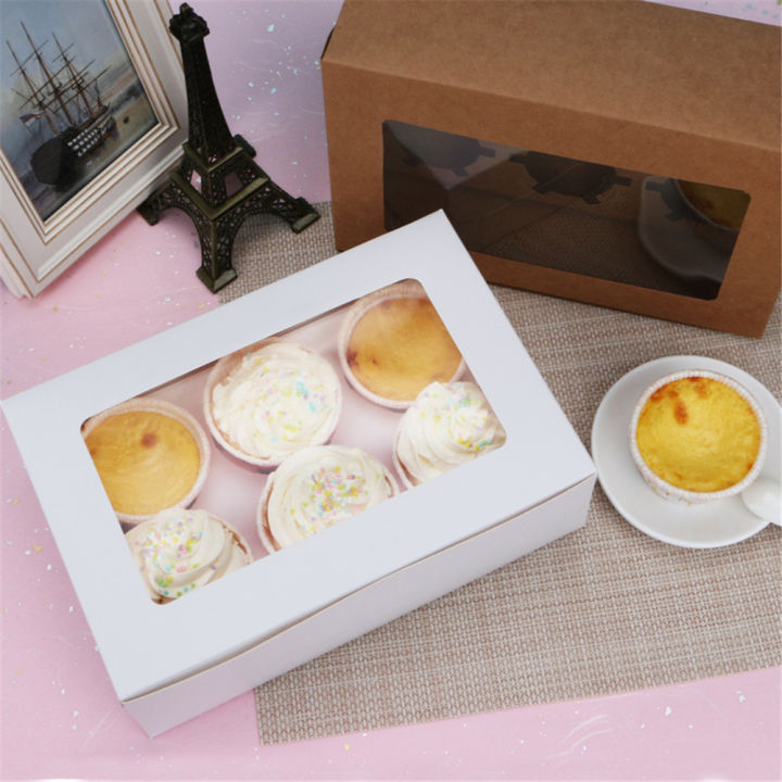 Windowed Cupcake Boxes Versatile White Windowed Cupcake Boxes Removable
