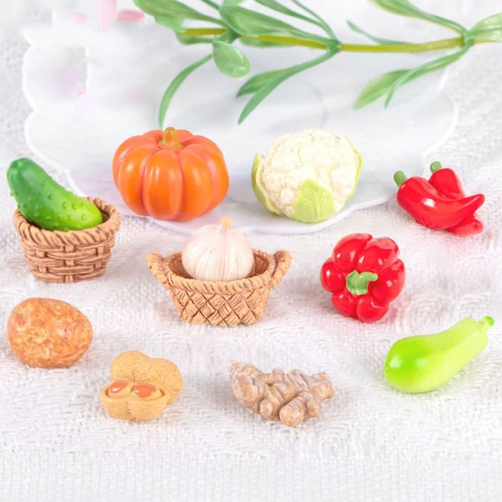 Kid Toy Cute Vegetable Figurines Miniatures Mini Resin Crafts ...