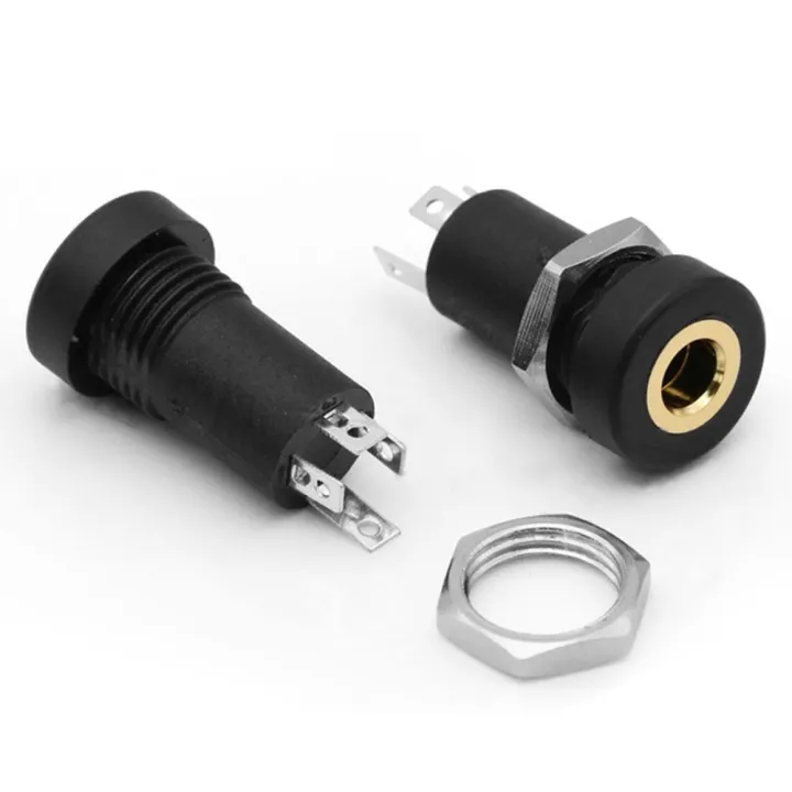 3 Pin Gilded Mouth Stereo 3 Pole Equipped With Nuts Audio Connector DC ...