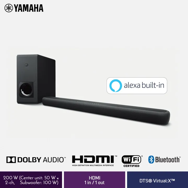 Yamaha Music Sound Bar with Wireless Subwoofer and Alexa Built-in YAS 209 | Daraz.pk