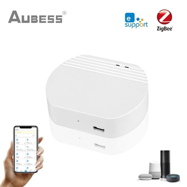 Aubess Smart Zigbee 3.0 Wireless Gateway Wireless Smart Bridge APP Remote Control Connects to ...