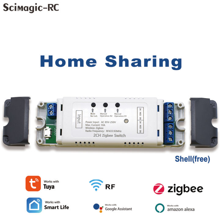 Tuya Zigbee Wifi 2ch Switch Module Motor Controller For Rolling Sliding ...