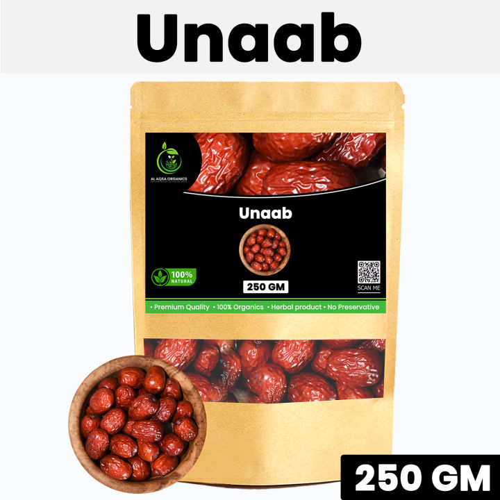 Natural Organic Dried Jujube /Unaab / Unab 250 Gram | Daraz.pk