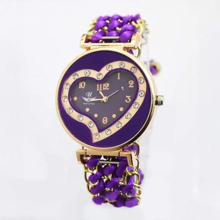 *B*M WATCH* ⌚ Dori Watch*Heart Charm Ladies' Bracelet Watch. | Daraz.pk