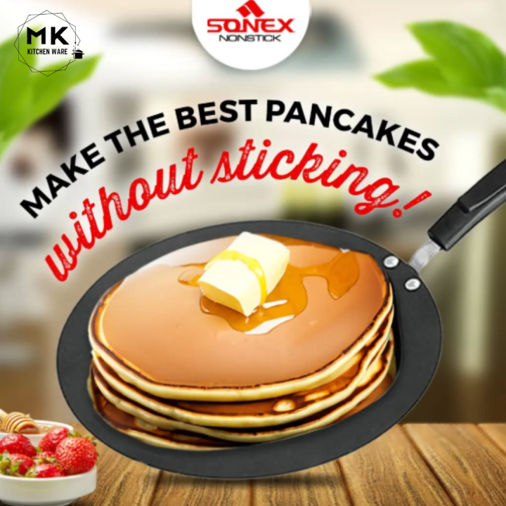 Sonex Non-Stick Heavy Tawa 30.5cm (12") – Heavyweight Large Griddle ...