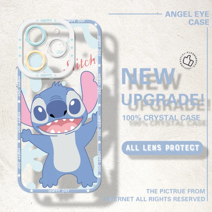 YYDS for Itel A70 Back Cover Cute Naughty Stitch Transparent Silicone ...