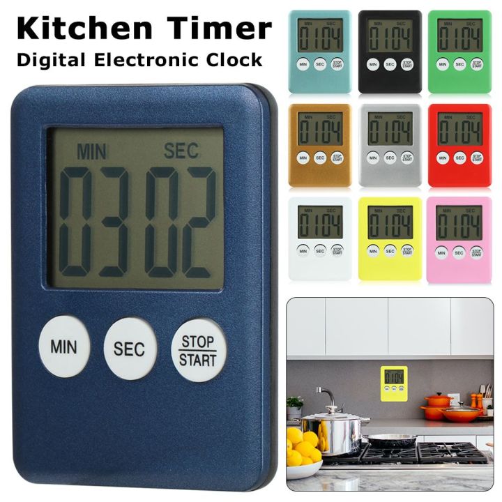 Magnetic Smart Home LCD Display Kitchen Timer Digital Electronic Clock ...