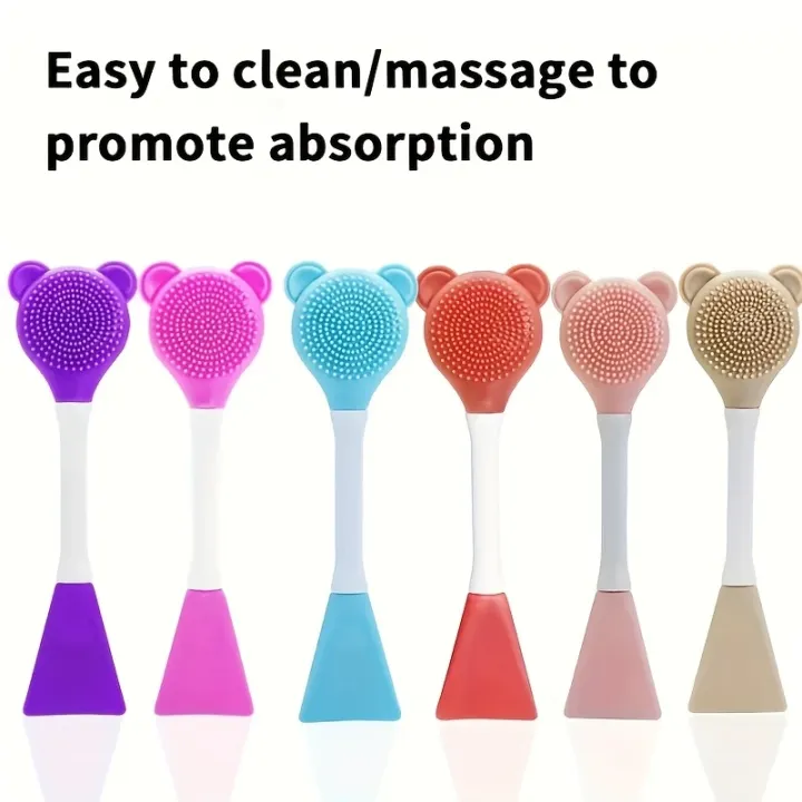 Facial Massage Brush – Soft Silicone Face Exfoliator – Deep Cleansing ...