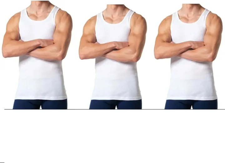 Pack of 3 Men's Banyan - Original Cotton Banyan/ Vest For Boys-Vest For ...