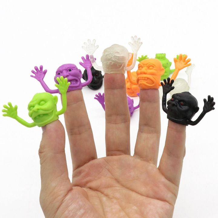 5pcs Kids Toy Head Mini Head Finger Puppets Plastic Halloween Head ...