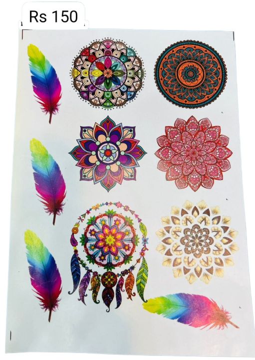 Mehandi sticker, Henna sticker, Henna stencils, Mehndi design, Mehndi ...