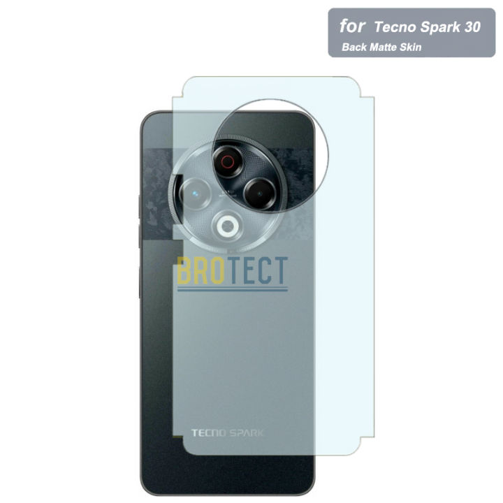 Tecno Spark 30 Back Matte Protector Soft Skin Sheet Film Protection ...