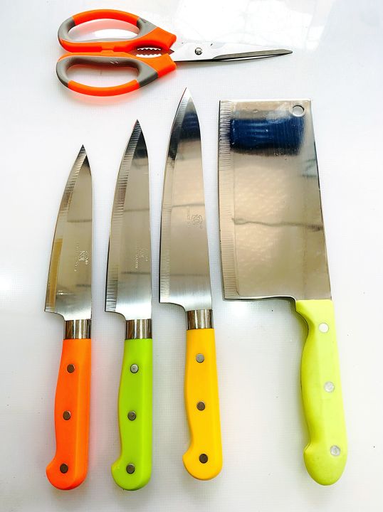 Kitchen Chef set - Multi Color Knife set | Stainless Steel Knive With ...