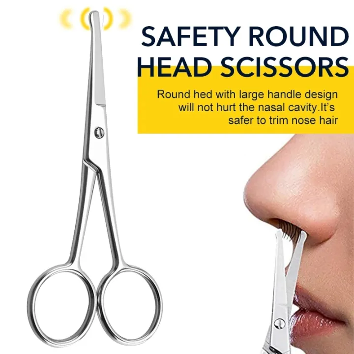 Professional Stainless Steel Nose Hair Scissor Faisal Hair Small ...