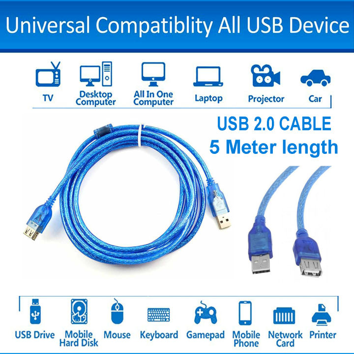 USB Male To USB Female Extension Cable 5 Meter/ USB Extension Cable ...