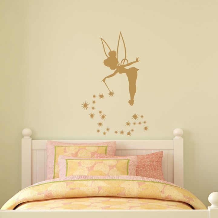 Gold Fairy Sticker / kids room / girls room decal / pari sticker ,wall ...