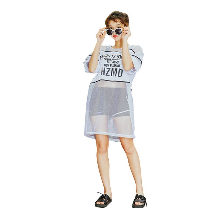 3pcs Women Pieces ing suit Gauze Split ing Clothes | Daraz.pk