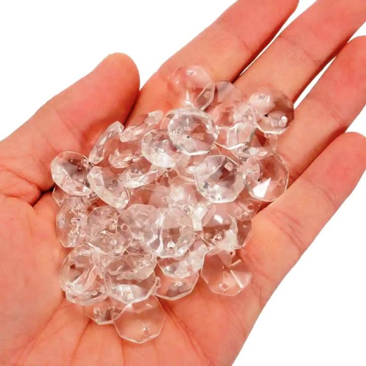 14mm Crystal Glass Prisms Octagonal Beads Pendant Hanging Prisms For ...