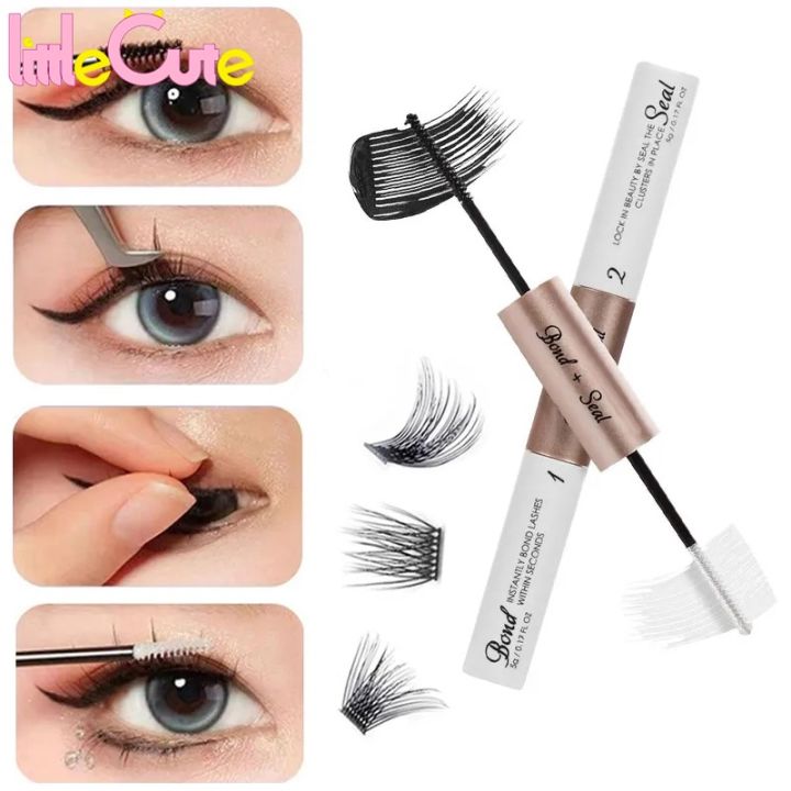 2 IN 1 Double Head Black Eyelash/No Irritant Waterproof False Eyelash ...