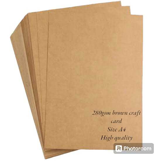 Thick brown craft paper sheets| 280gsm| sized A4| available in packs of ...